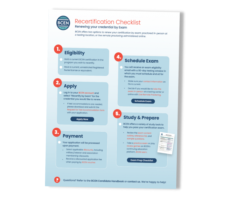 How to Renew Your CEN, CFRN, CPEN, CTRN, or TCRN