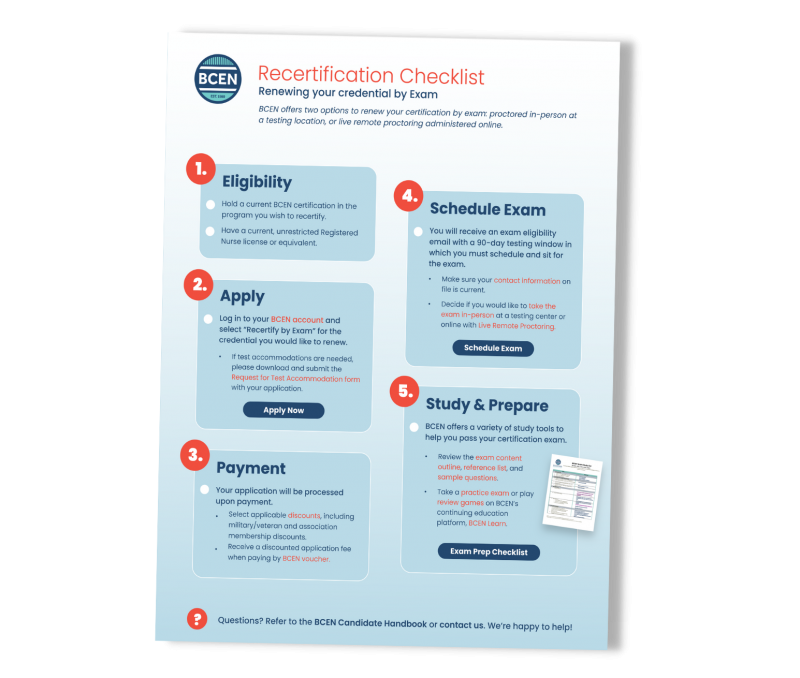 How to Renew Your CEN, CFRN, CPEN, CTRN, or TCRN